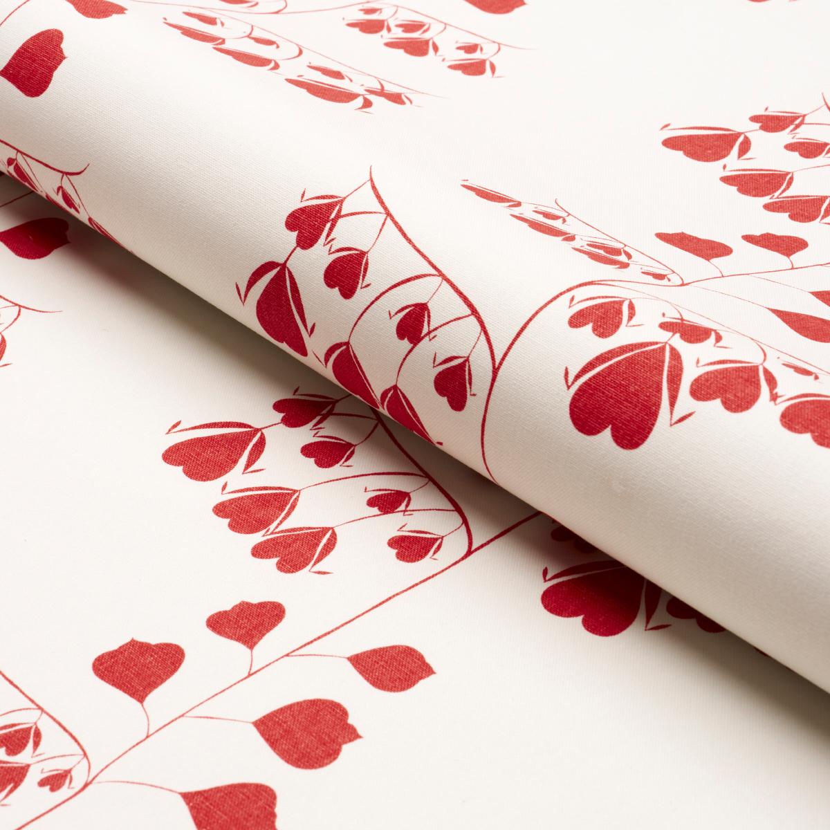Schumacher Bleeding Hearts Fabric - Red